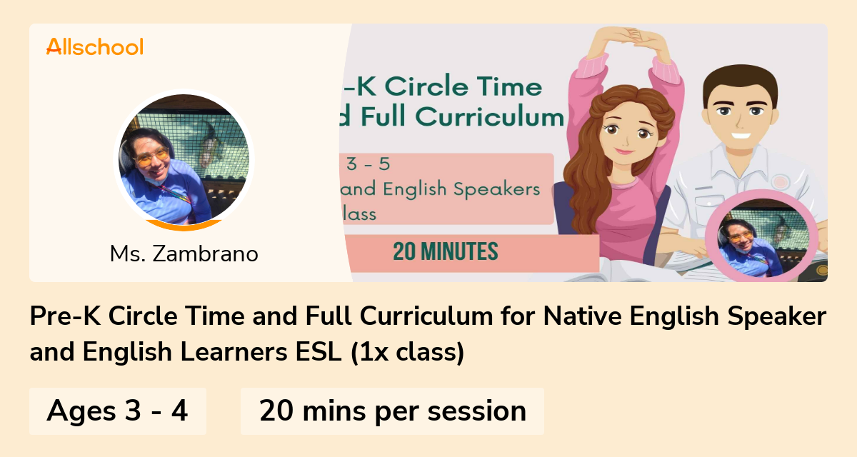 Pre K Circle Time And Full Curriculum For Native English Speaker And