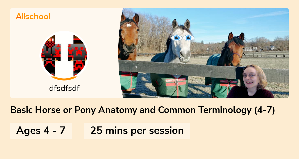 Basic Horse or Pony Anatomy and Common Terminology (4-7) | Live ...