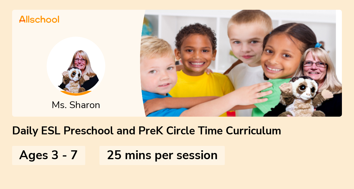 Daily Esl Preschool And Prek Circle Time Curriculum Live Interative