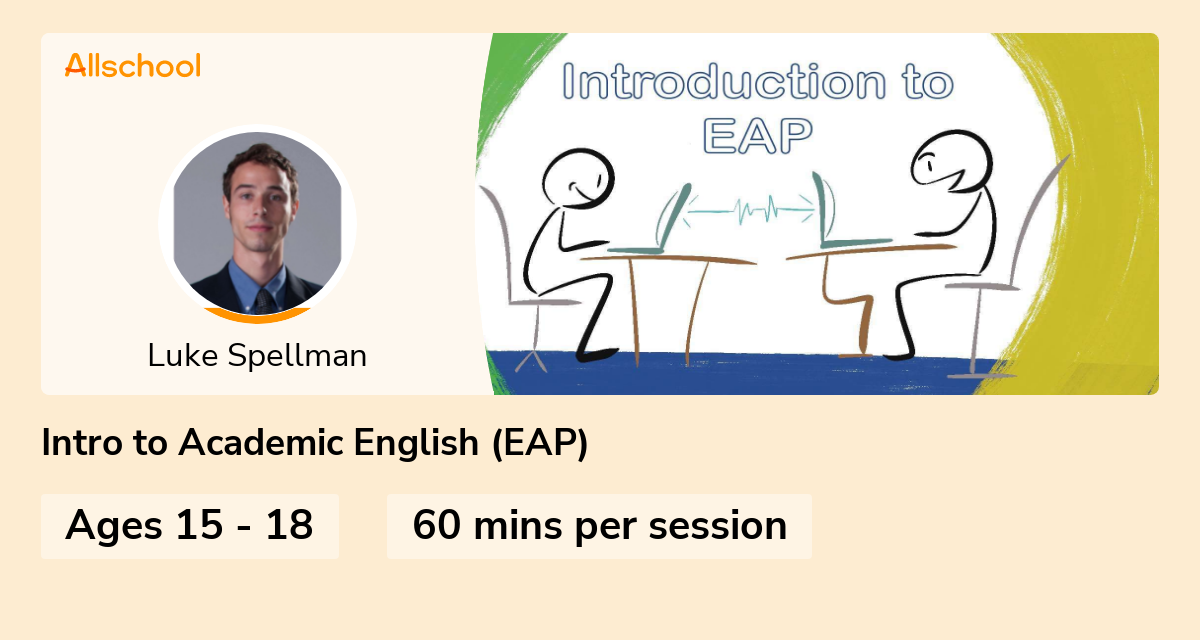 Intro To Academic English Eap Live Interative Class For Ages 15 18