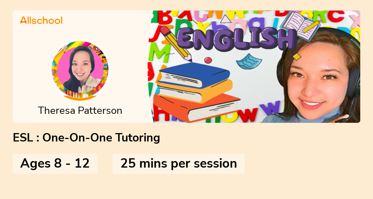 Esl One On One Tutoring Live Interative Class For Ages 8 12