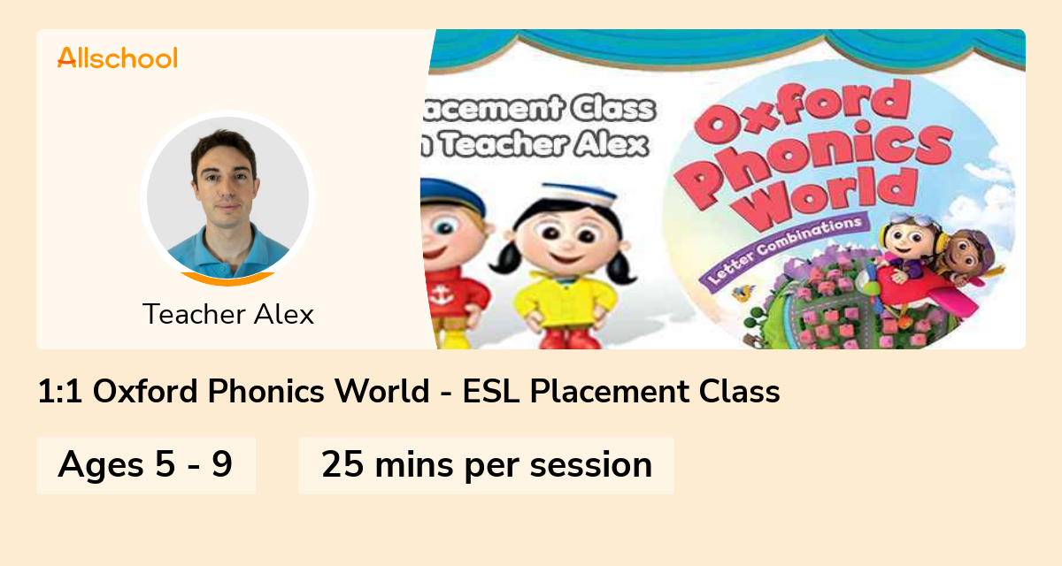 11 Oxford Phonics World Esl Placement Class Live Interative Class