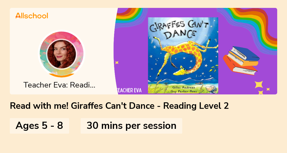 Read With Me Giraffes Cant Dance Reading Level 2 Live Interative