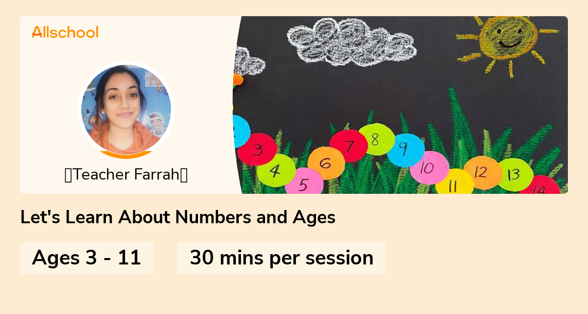 Lets Learn About Numbers And Ages Live Interative Class For Ages 3