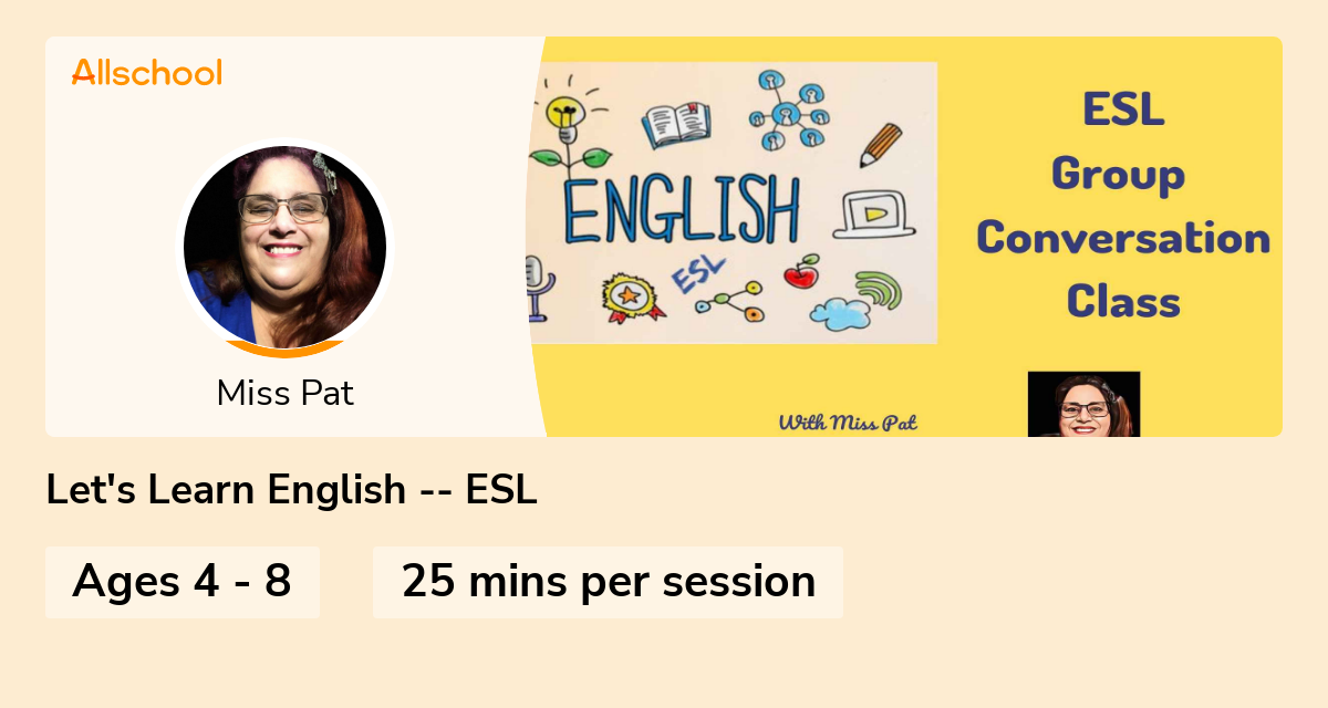 Lets Learn English Esl Live Interative Class For Ages 4 8