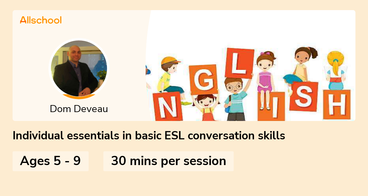 Individual Essentials In Basic Esl Conversation Skills Live