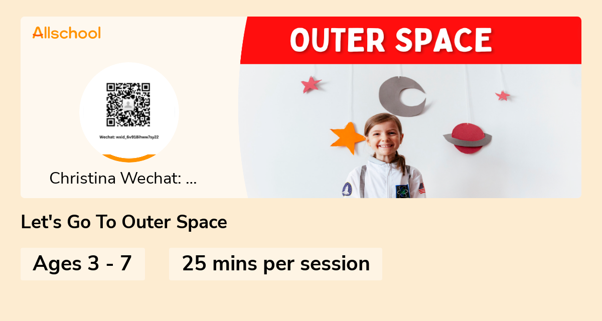 Space Class Live Interative Class For Ages 3 7 Taught By Christina