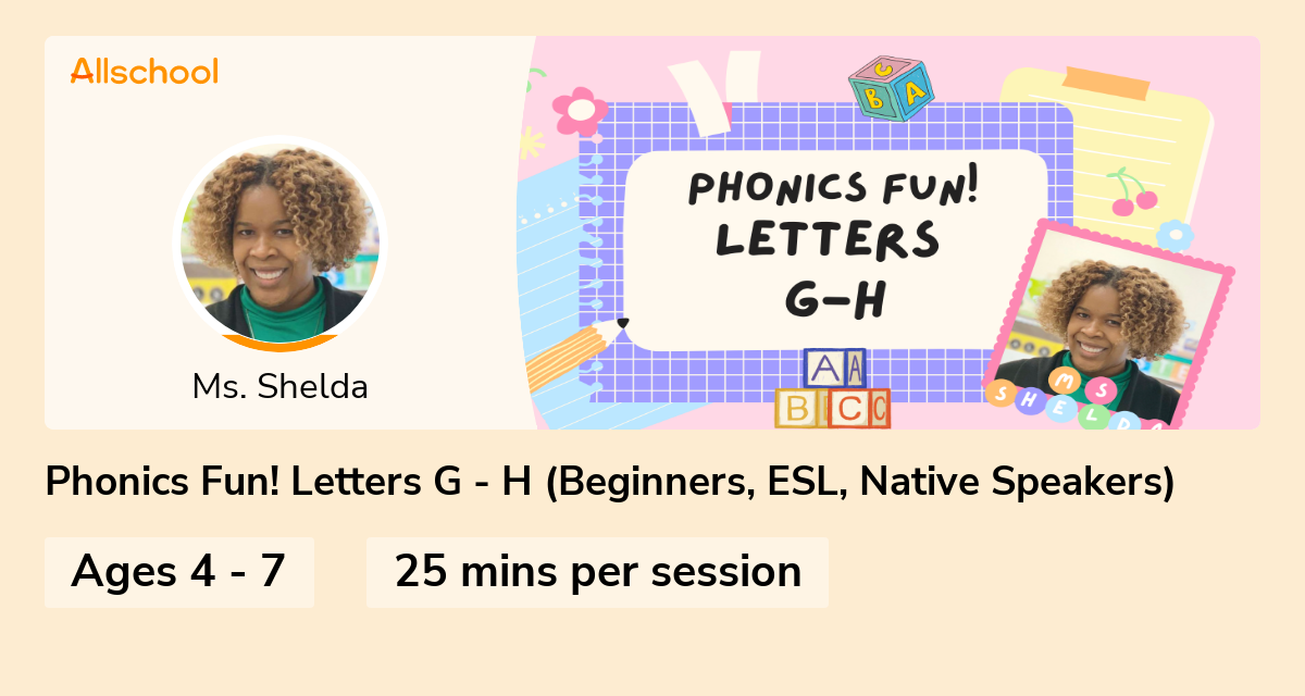 Phonics Fun Letters G H Beginners Esl Native Speakers Live