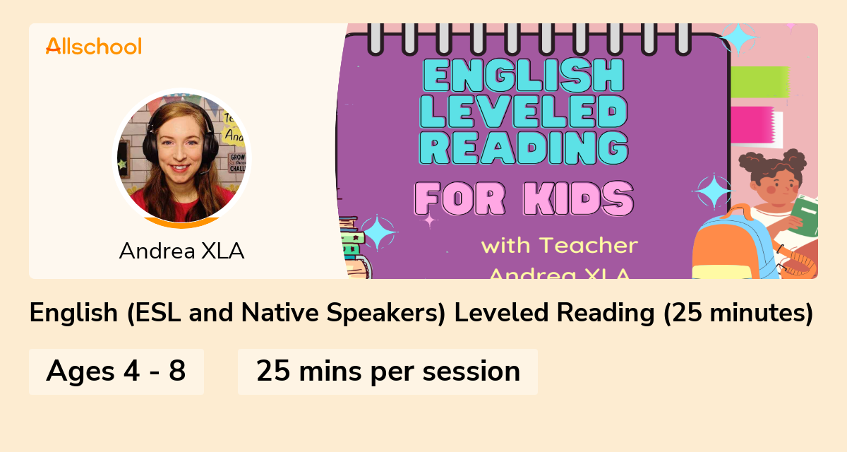 English (ESL and Native Speakers) Leveled Reading (25 minutes) | Live ...
