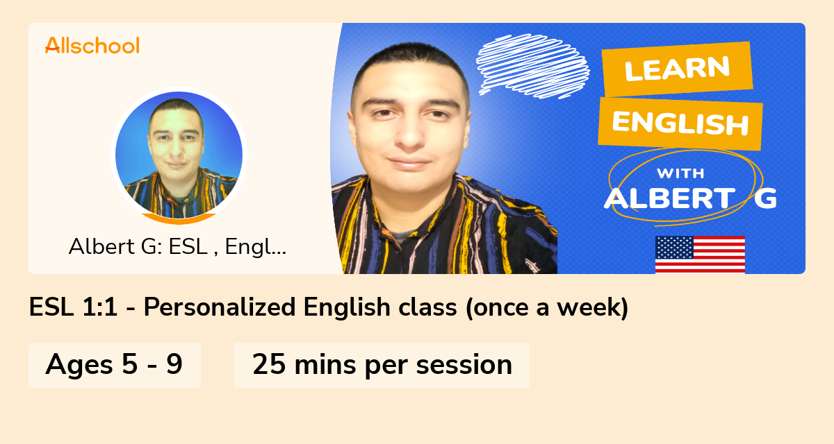 Esl 11 Personalized English Class Once A Week Live Interative