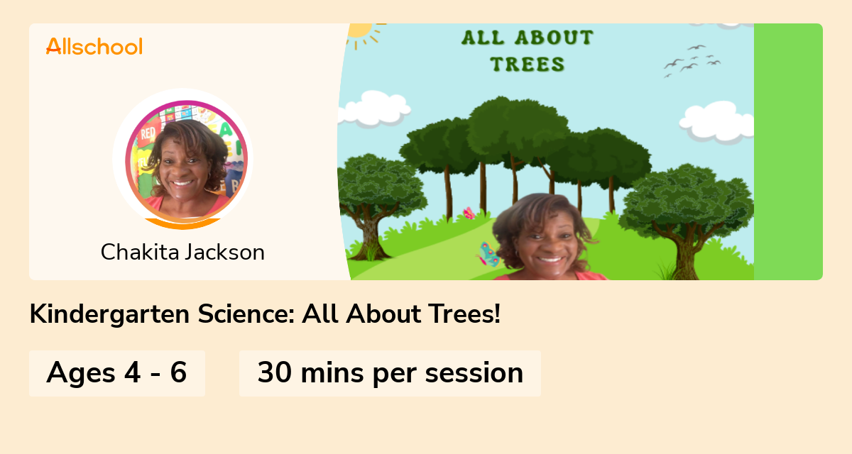 Kindergarten Science All About Trees Live Interative Class For Ages