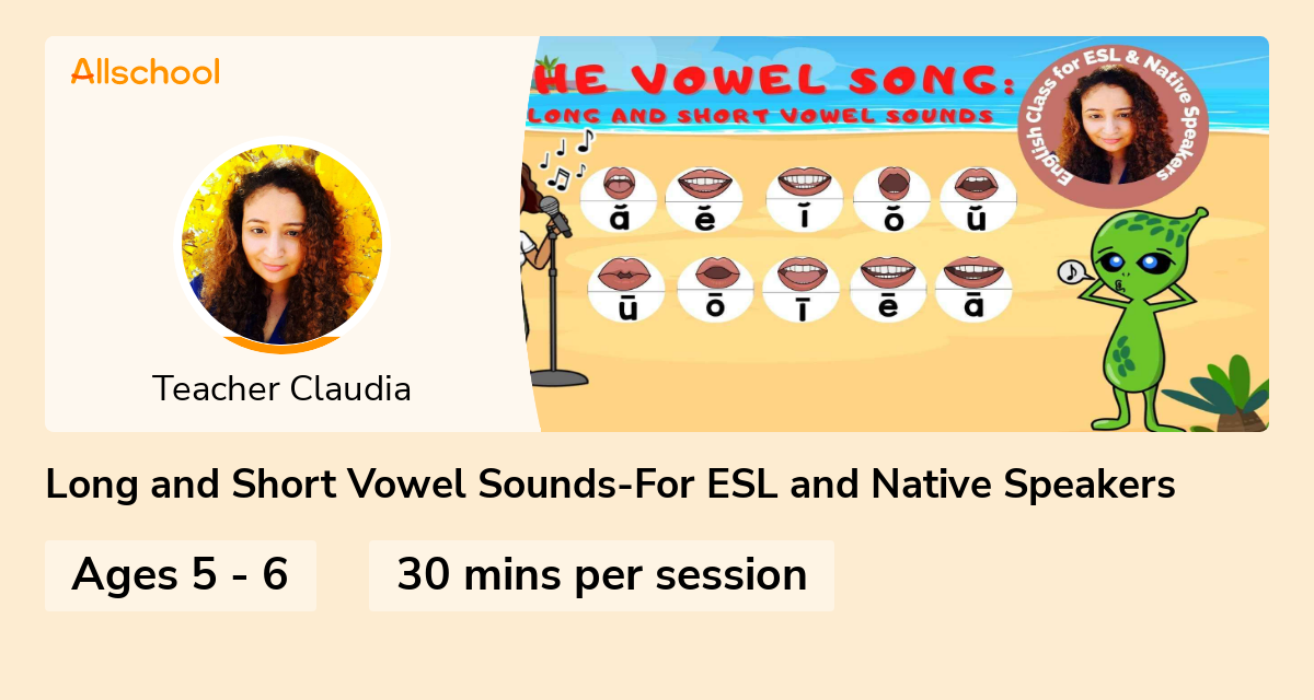 Long And Short Vowel Sounds For Esl And Native Speakers Live