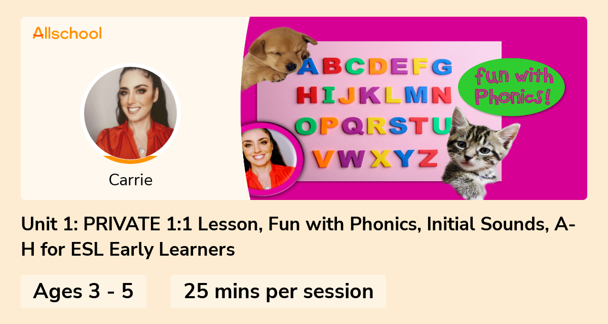Unit 1 Private 11 Lesson Fun With Phonics Initial Sounds A H For