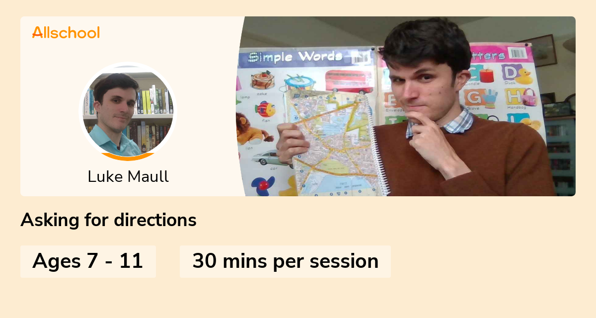 Asking For Directions Live Interative Class For Ages 7 11 Taught By