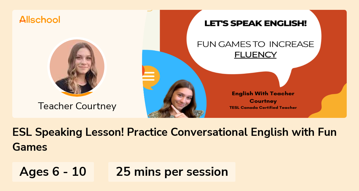 Esl Speaking Lesson Practice Conversational English With Fun Games