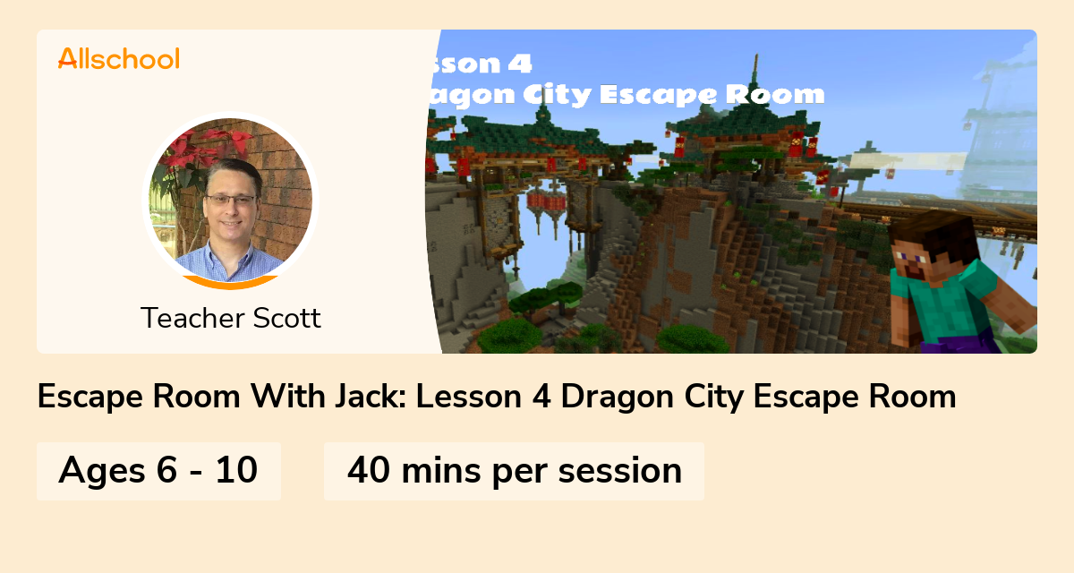 Escape Room With Jack: Lesson 4 Dragon City Escape Room | Live ...