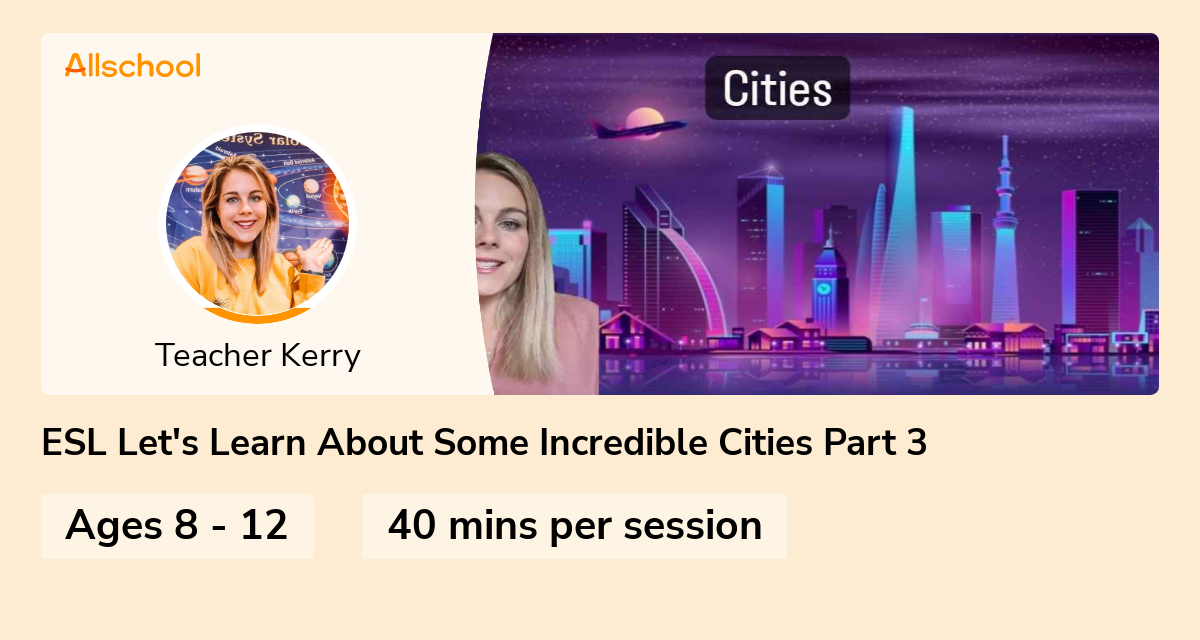 Esl Lets Learn About Some Incredible Cities Part 3 Live Interative