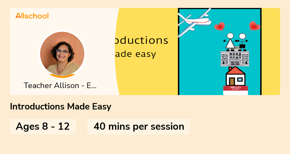Introductions Made Easy Live Interative Class For Ages 8 12 Taught