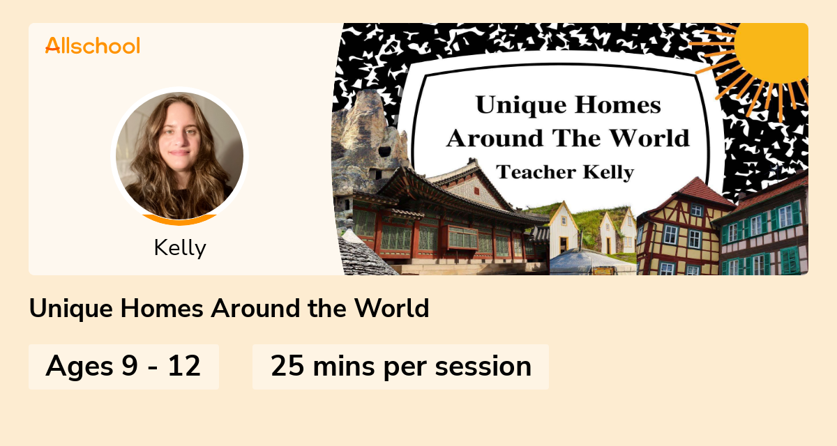 Unique Homes Around The World Live Interative Class For Ages 9 12