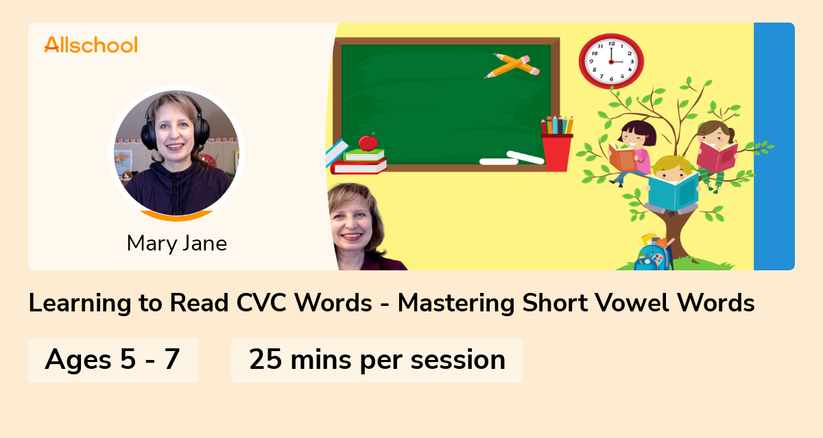 Learning to Read CVC Words - Mastering Short Vowel Words | Live ...