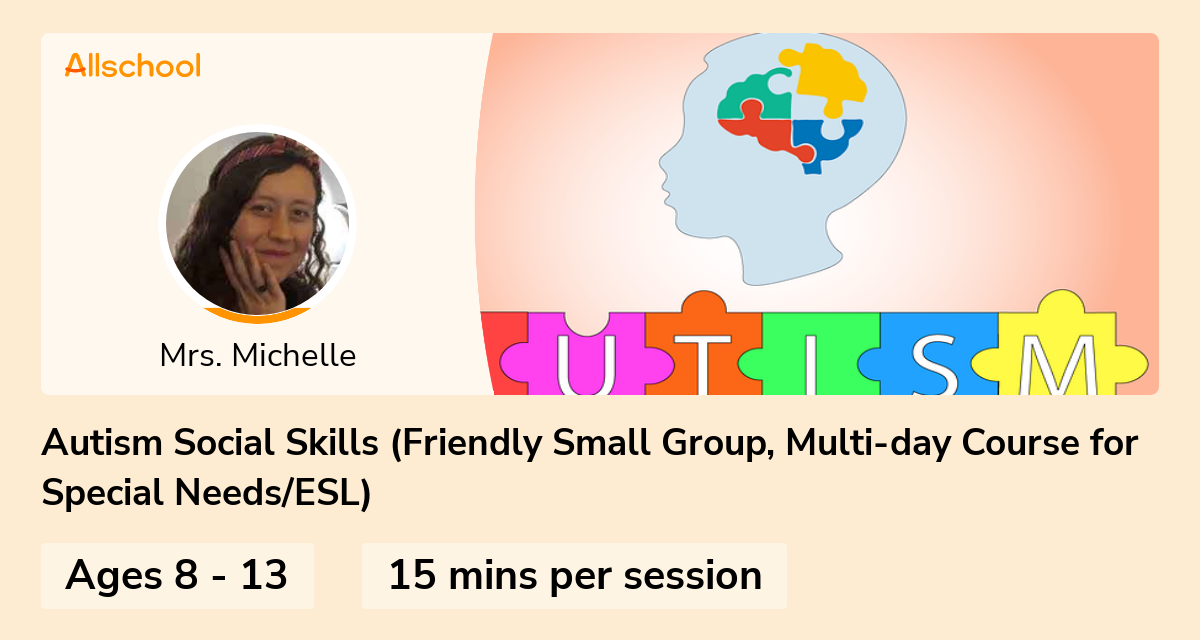 Autism Social Skills Friendly Small Group Multi Day Course For