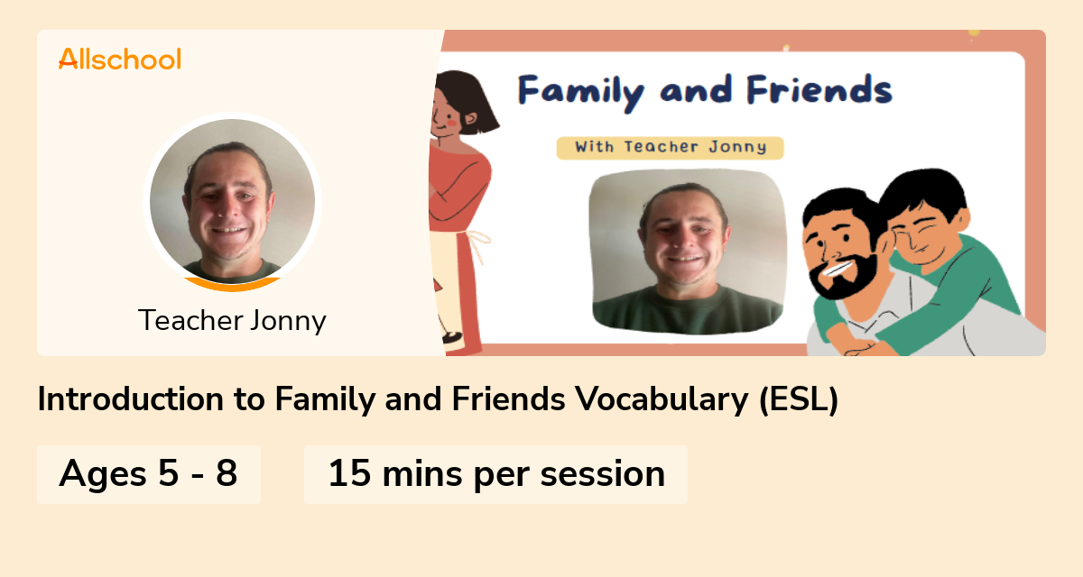 Introduction to Family and Friends Vocabulary (ESL) | Live interative ...