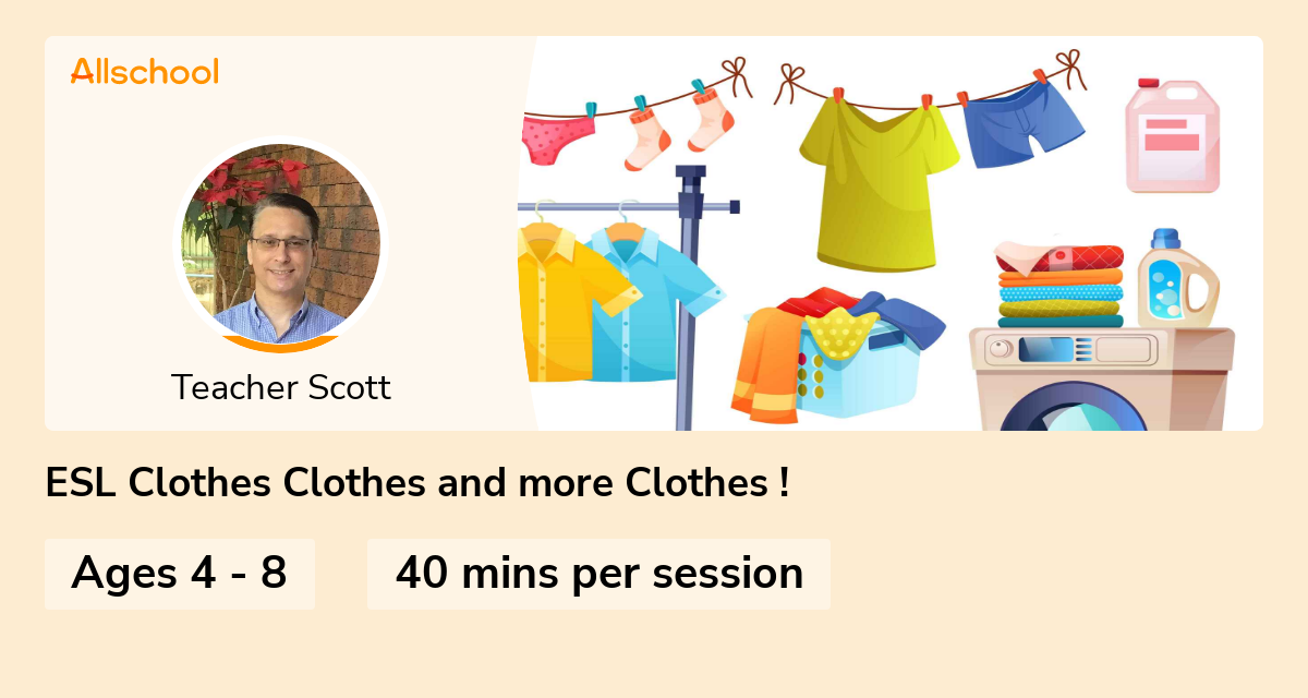 Esl Clothes Clothes And More Clothes Live Interative Class For Ages