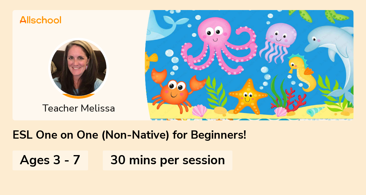 Esl One On One Non Native For Beginners Live Interative Class For