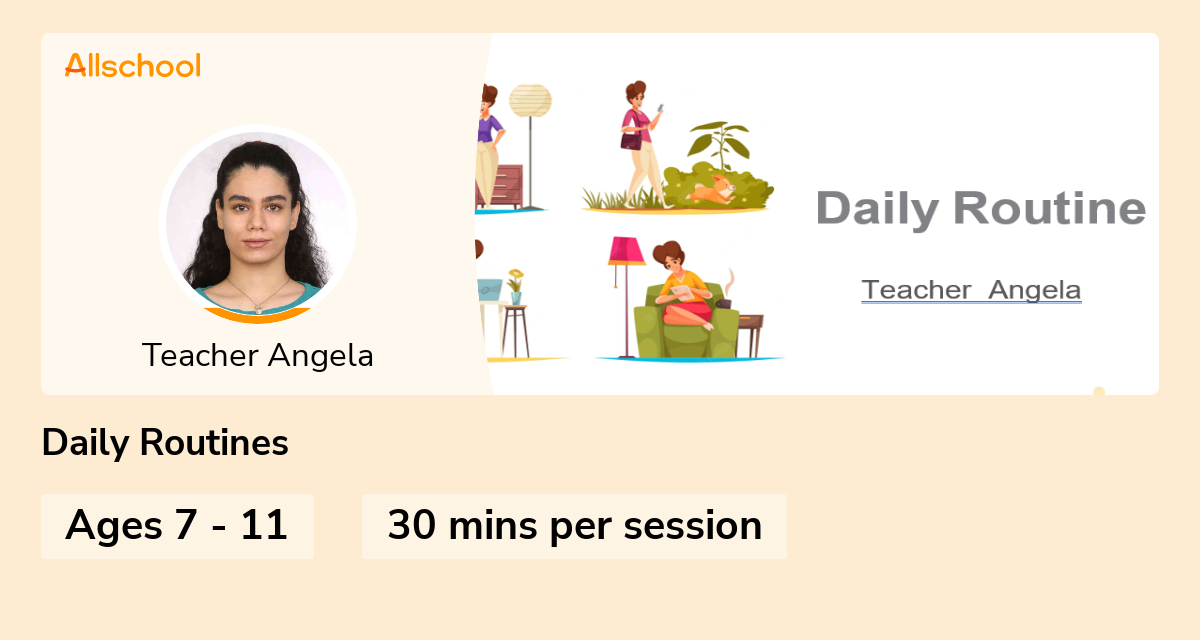 Daily Routines Live Interative Class For Ages 7 11 Taught By