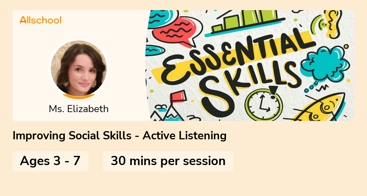 Improving Social Skills Active Listening Live Interative Class For