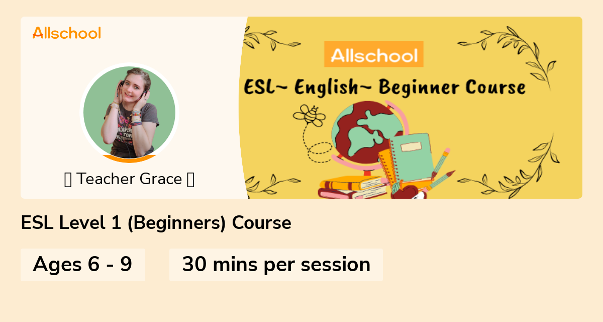 Esl Level 1 Beginners Course Live Interative Class For Ages 6 9