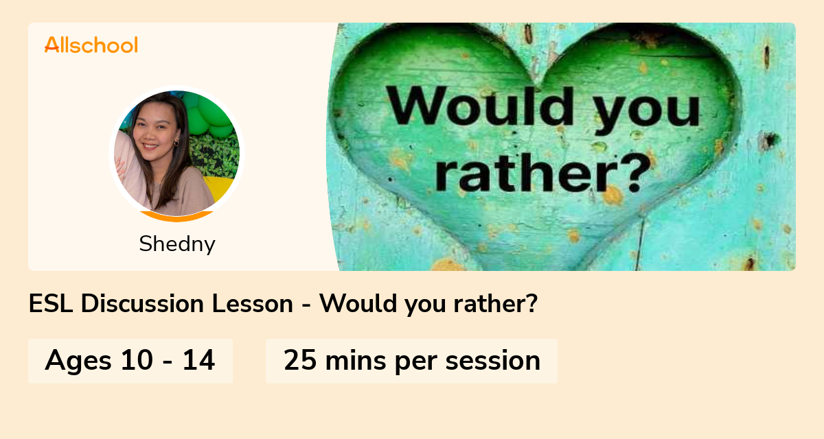 Esl Discussion Lesson Would You Rather Live Interative Class For