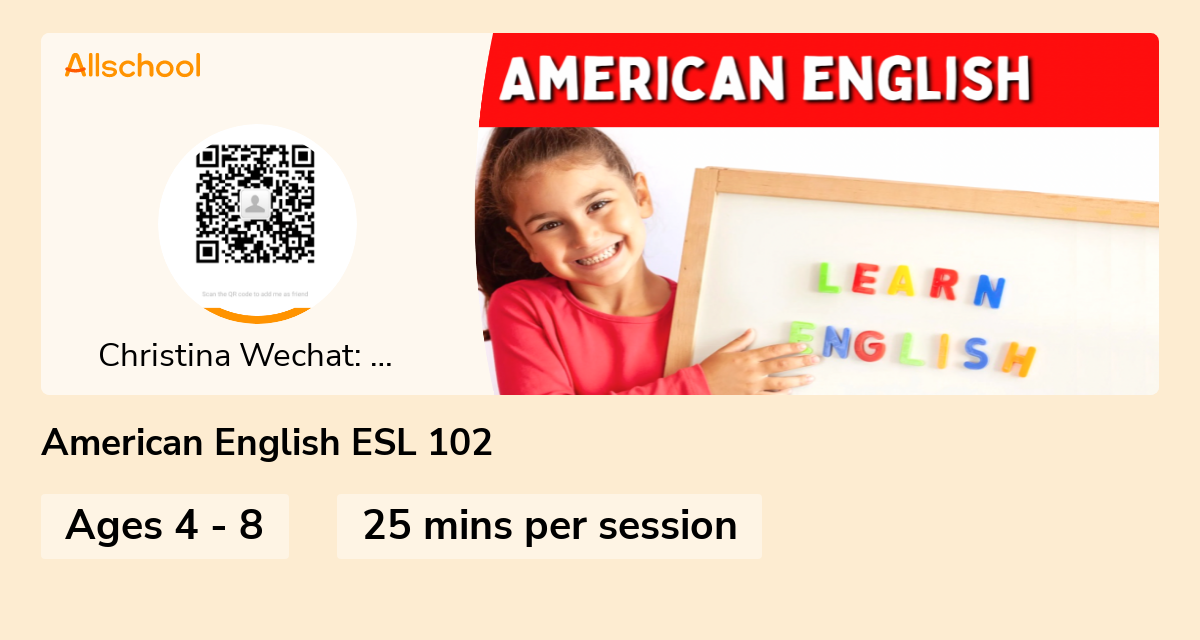 American English Esl 102 Live Interative Class For Ages 4 8 Taught