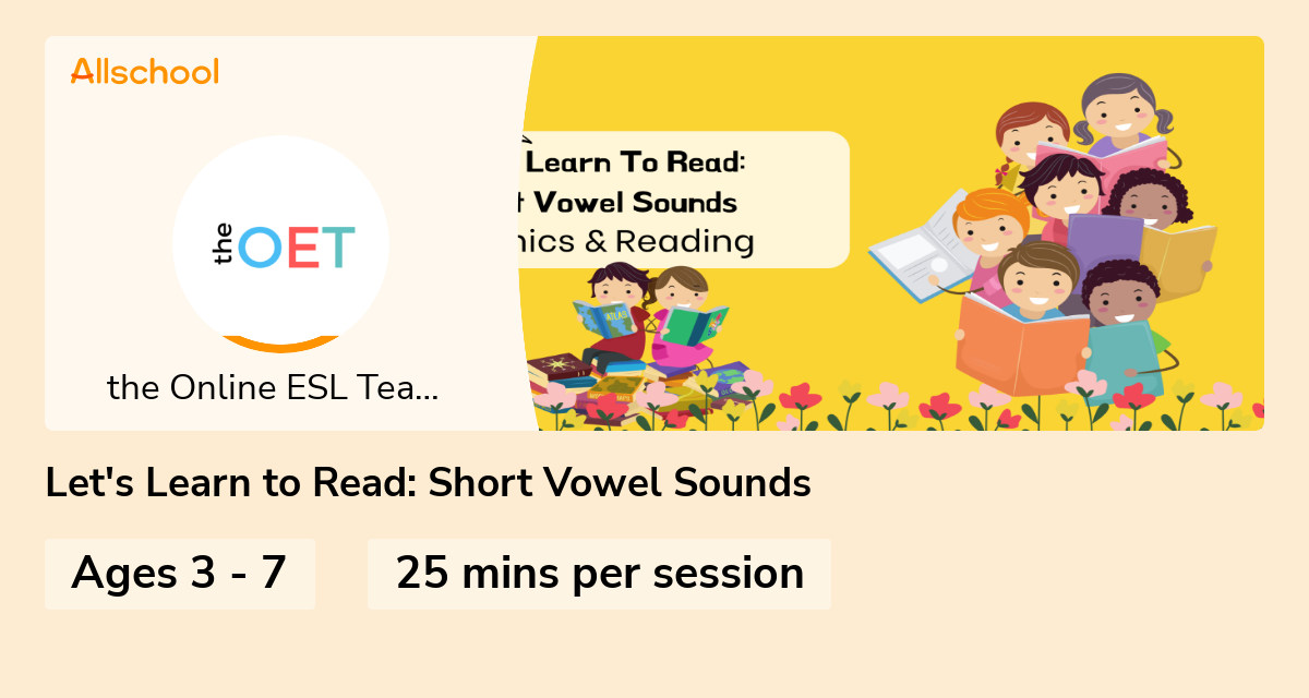 Let's Learn to Read: Short Vowel Sounds | Live interative class for ...
