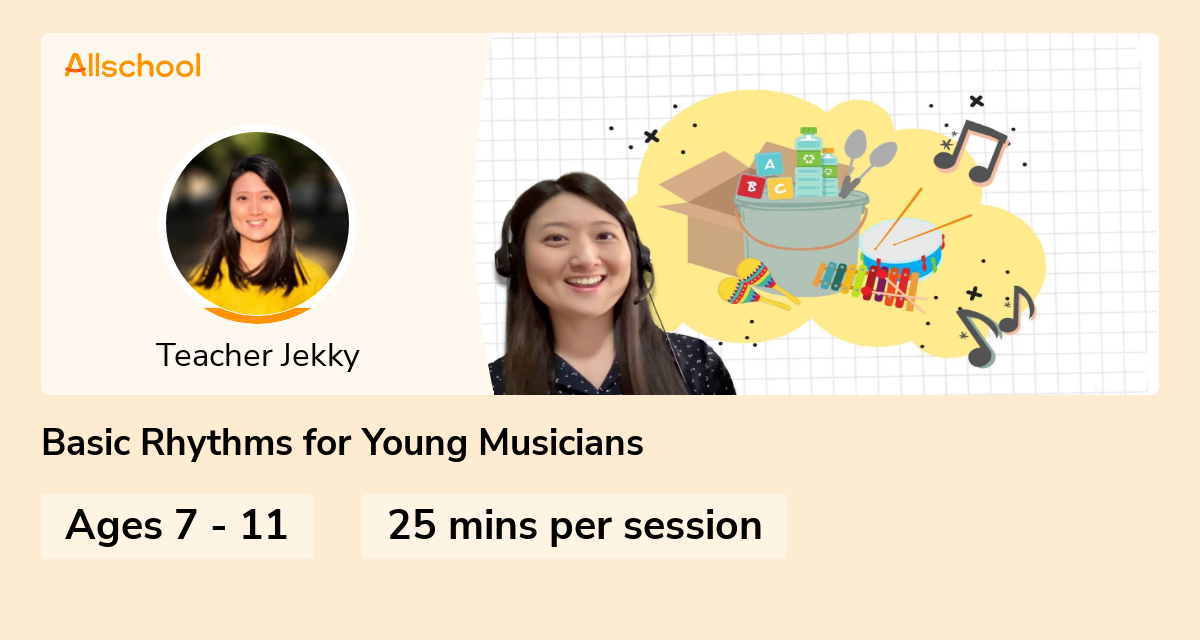 Basic Rhythms For Young Musicians Live Interative Class For Ages 7 11