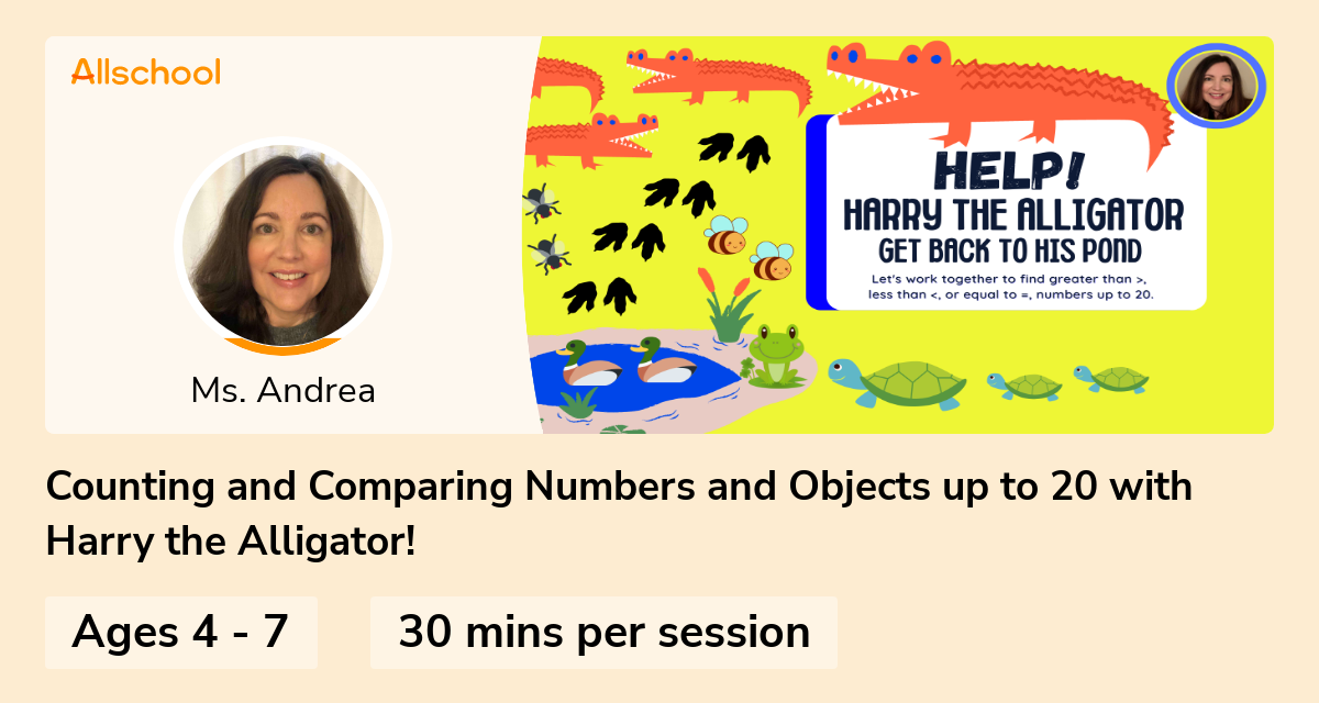 Counting And Comparing Numbers And Objects Up To 20 With Harry The