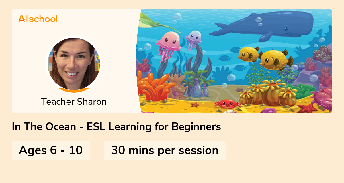 In The Ocean Esl Learning For Beginners Live Interative Class For