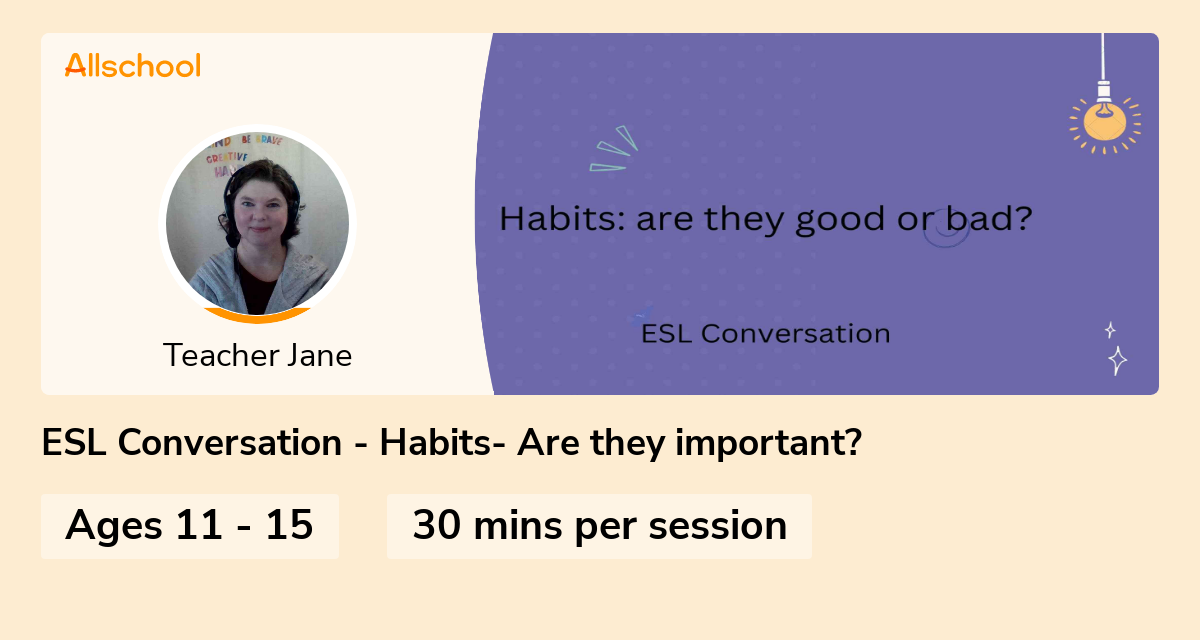 Esl Conversation Habits Are They Important Live Interative Class