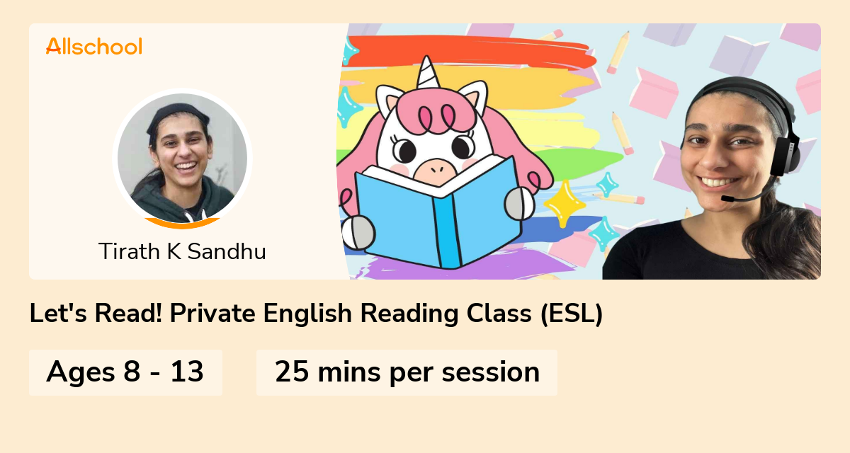 Lets Read Private English Reading Class Esl Live Interative Class