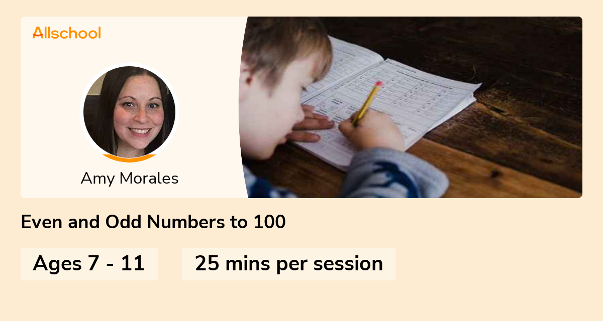 Even And Odd Numbers To 100 Live Interative Class For Ages 7 11