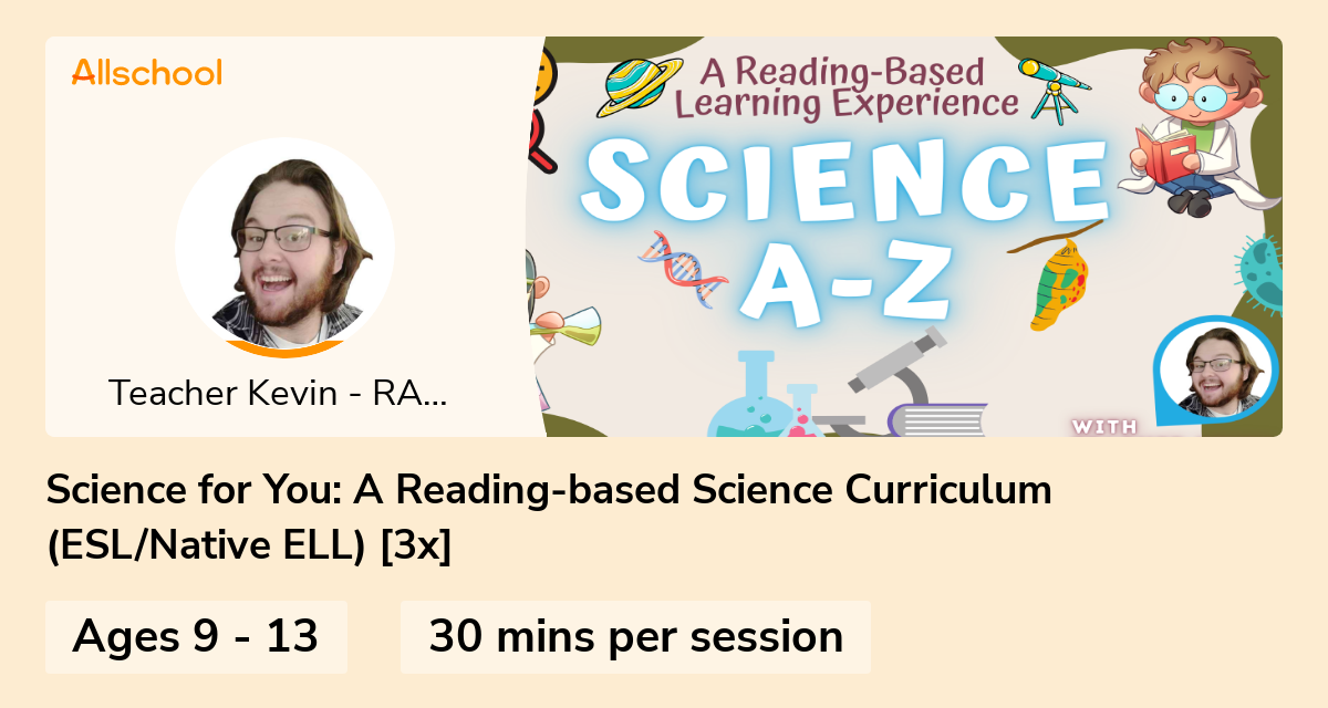 Science For You A Reading Based Science Curriculum Eslnative Ell