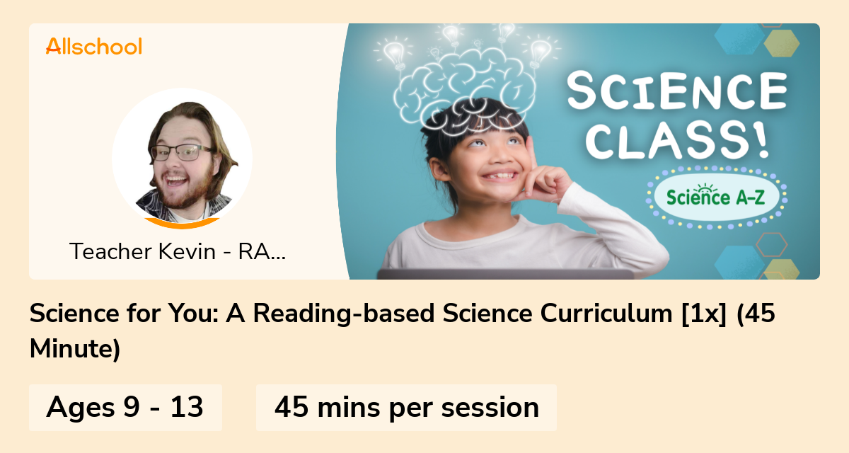 Science For You A Reading Based Science Curriculum 1x 45 Minute