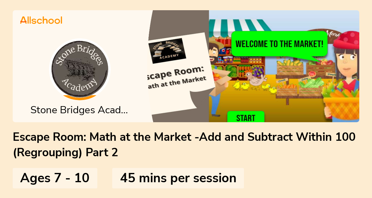 Escape Room Math At The Market Add And Subtract Within 100