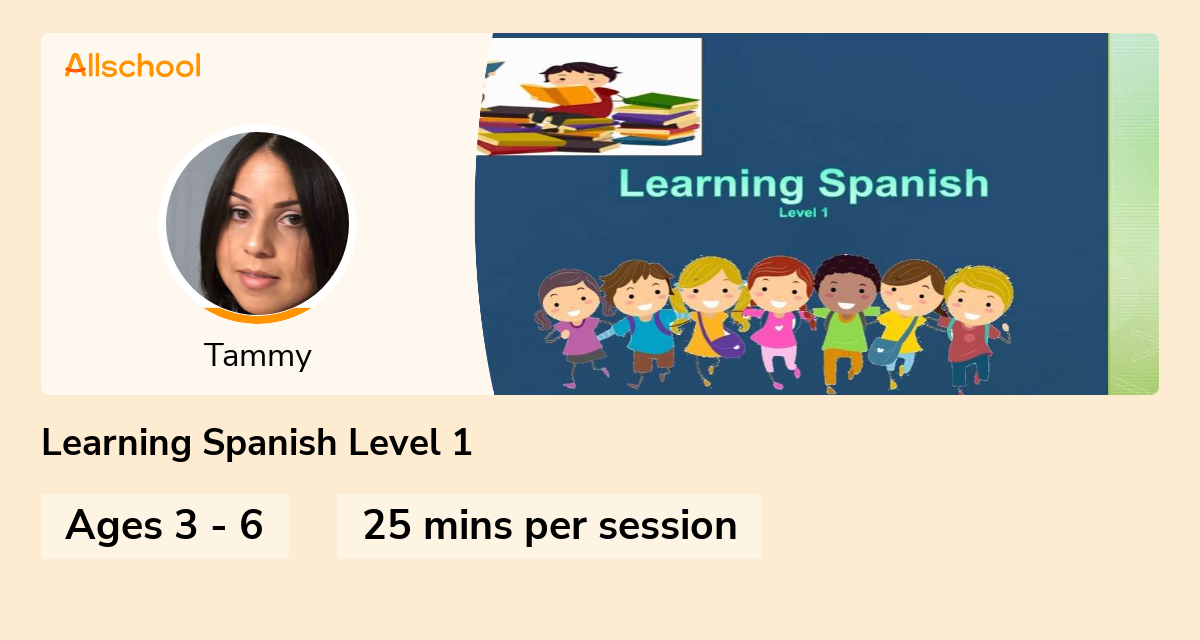 Learning Spanish Level 1 Live Interative Class For Ages 3 6 Taught