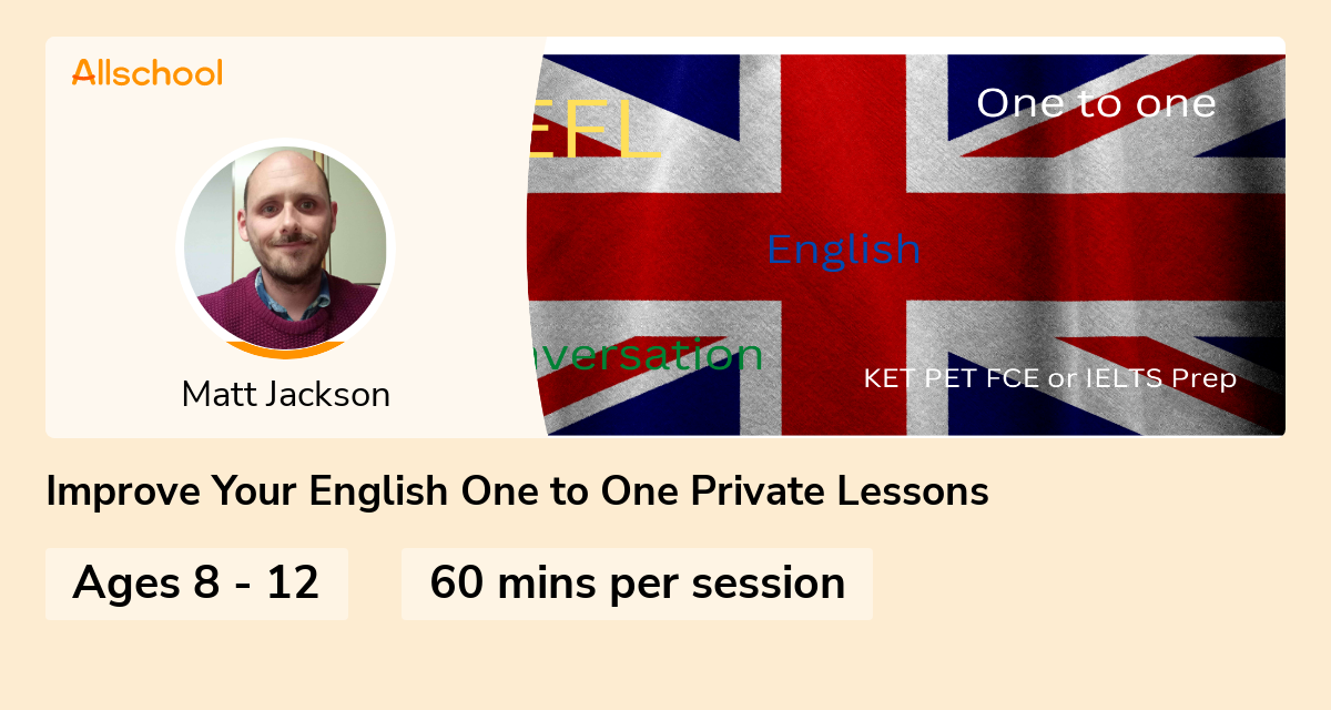 Improve Your English One To One Private Lessons Live Interative Class
