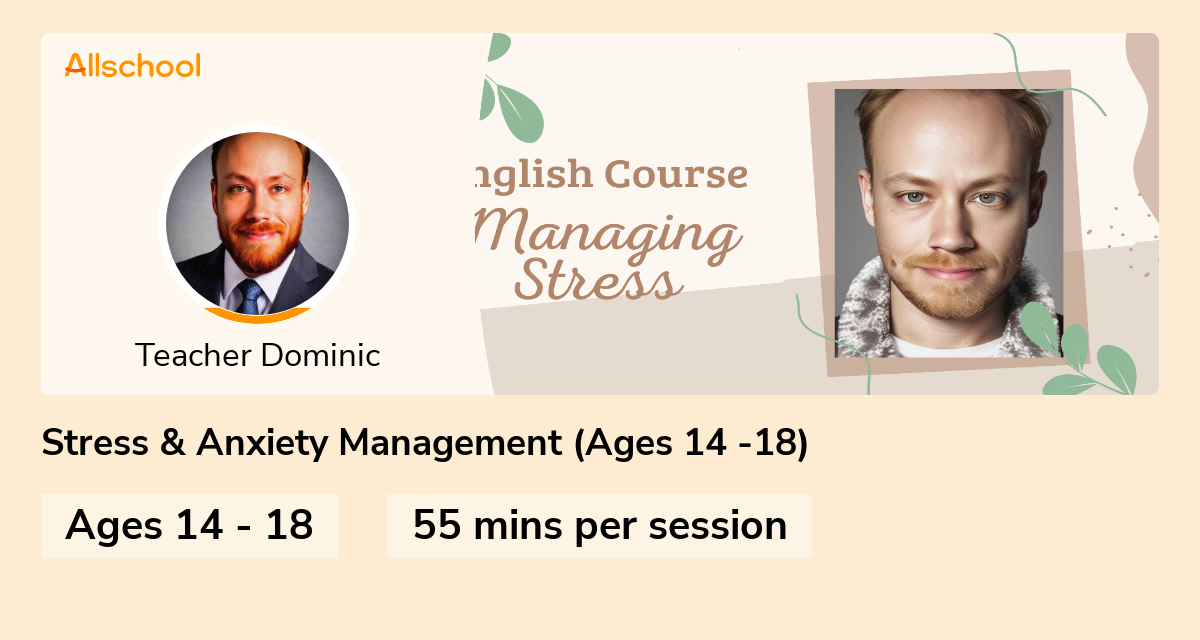 Stress And Anxiety Management Ages 14 18 Live Interative Class For