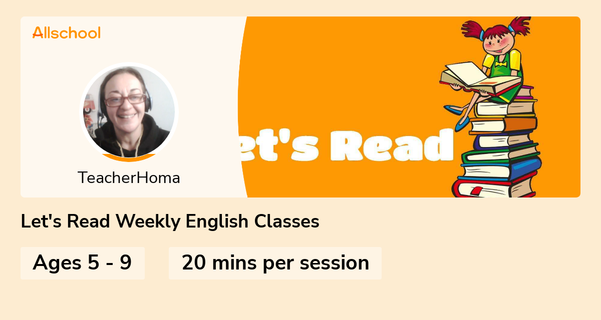 Lets Read Weekly English Classes Live Interative Class For Ages 5 9
