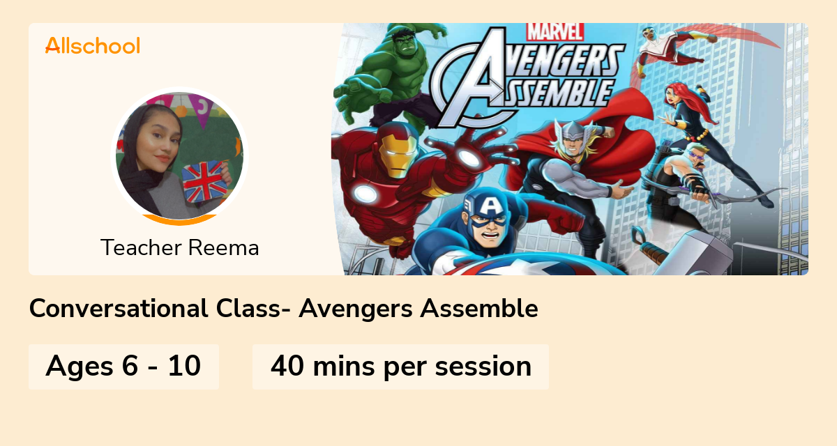 Conversational Class Avengers Assemble Live Interative Class For