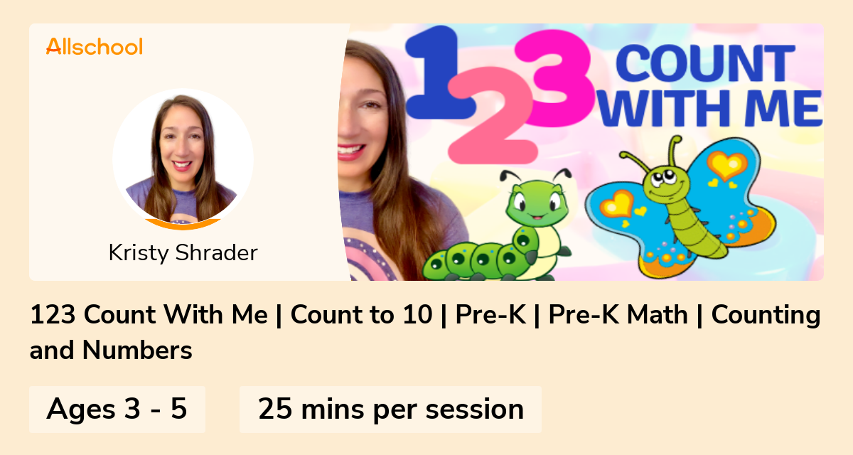 123 Count With Me Count To 10 Pre K Pre K Math Counting And