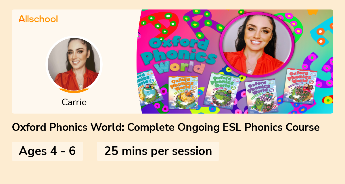 Oxford Phonics World: Complete Ongoing ESL Phonics Course | Live ...